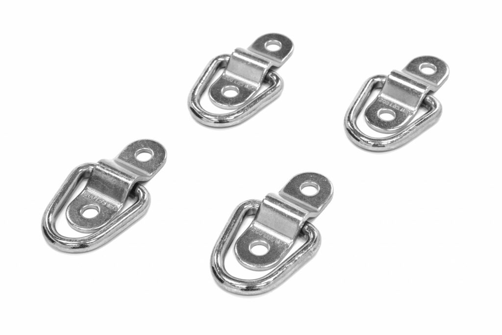 Pack 4 anillas en D Galvanizadas 7x4x1cm - Remolques Cuni
