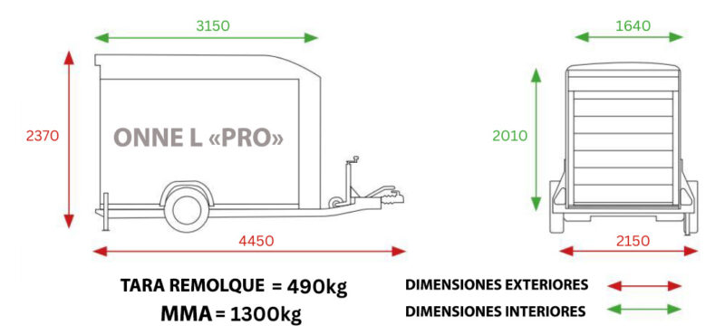 1. Remolque de fibra ONNE L PRO | desde 6.999€+iva